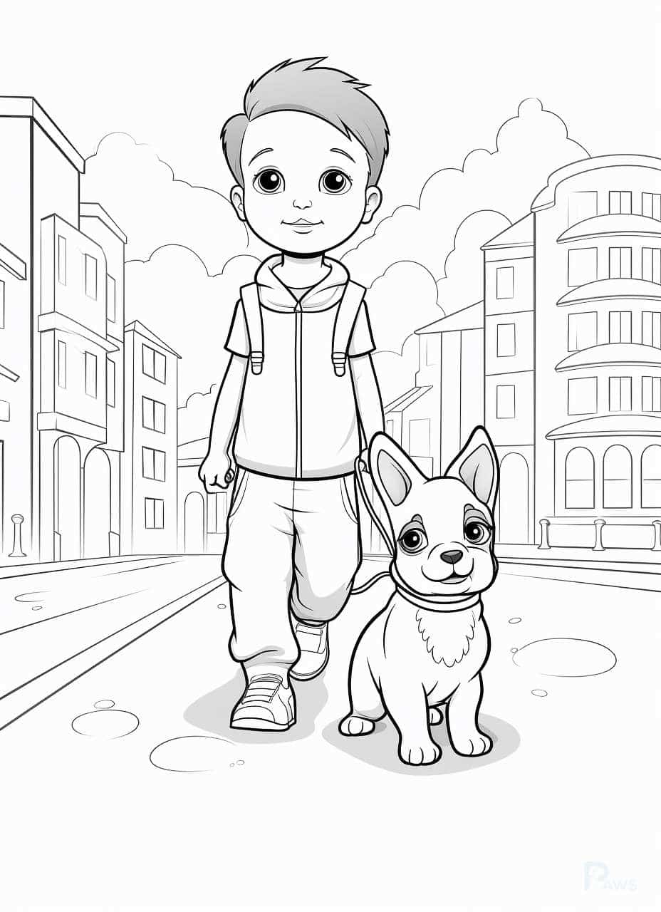 Dog Themed Printable Coloring Pages For Kids