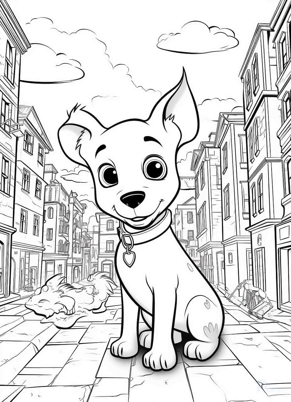 Dog Themed Printable Coloring Pages For Kids