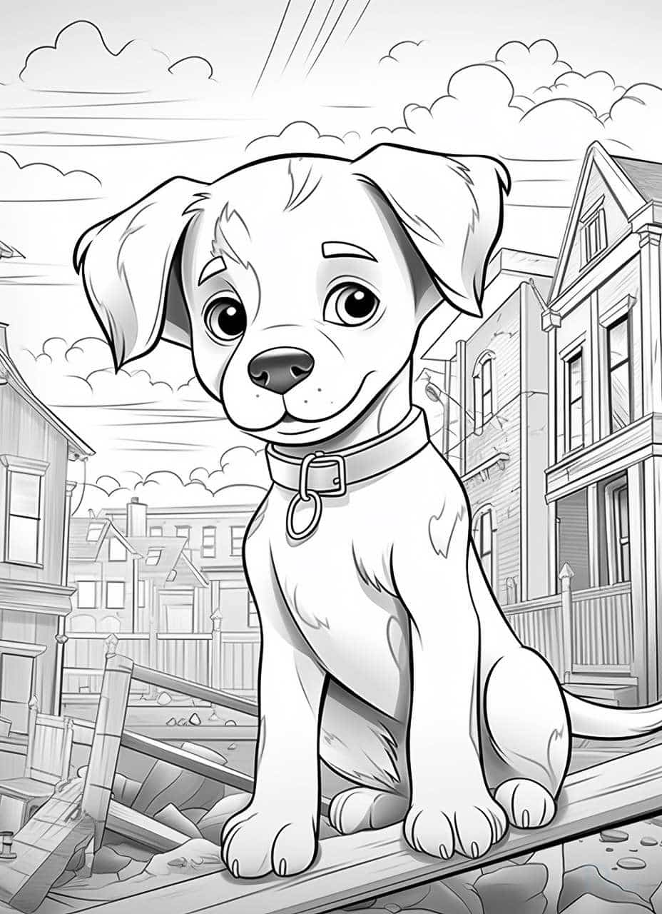 Dog Themed Printable Coloring Pages For Kids